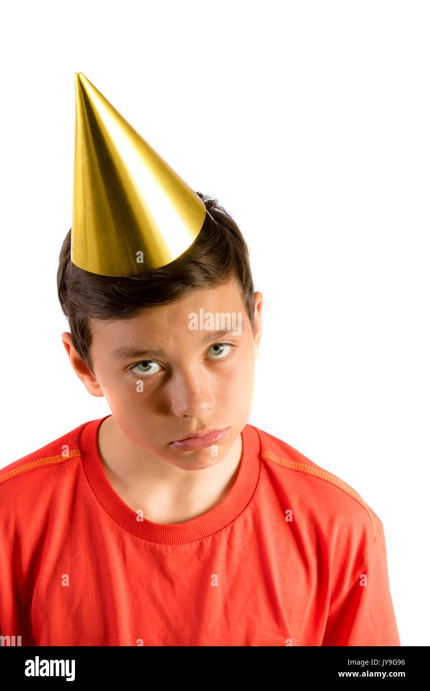 Birthday party hat sad old man hi-res stock photography and images - Alamy