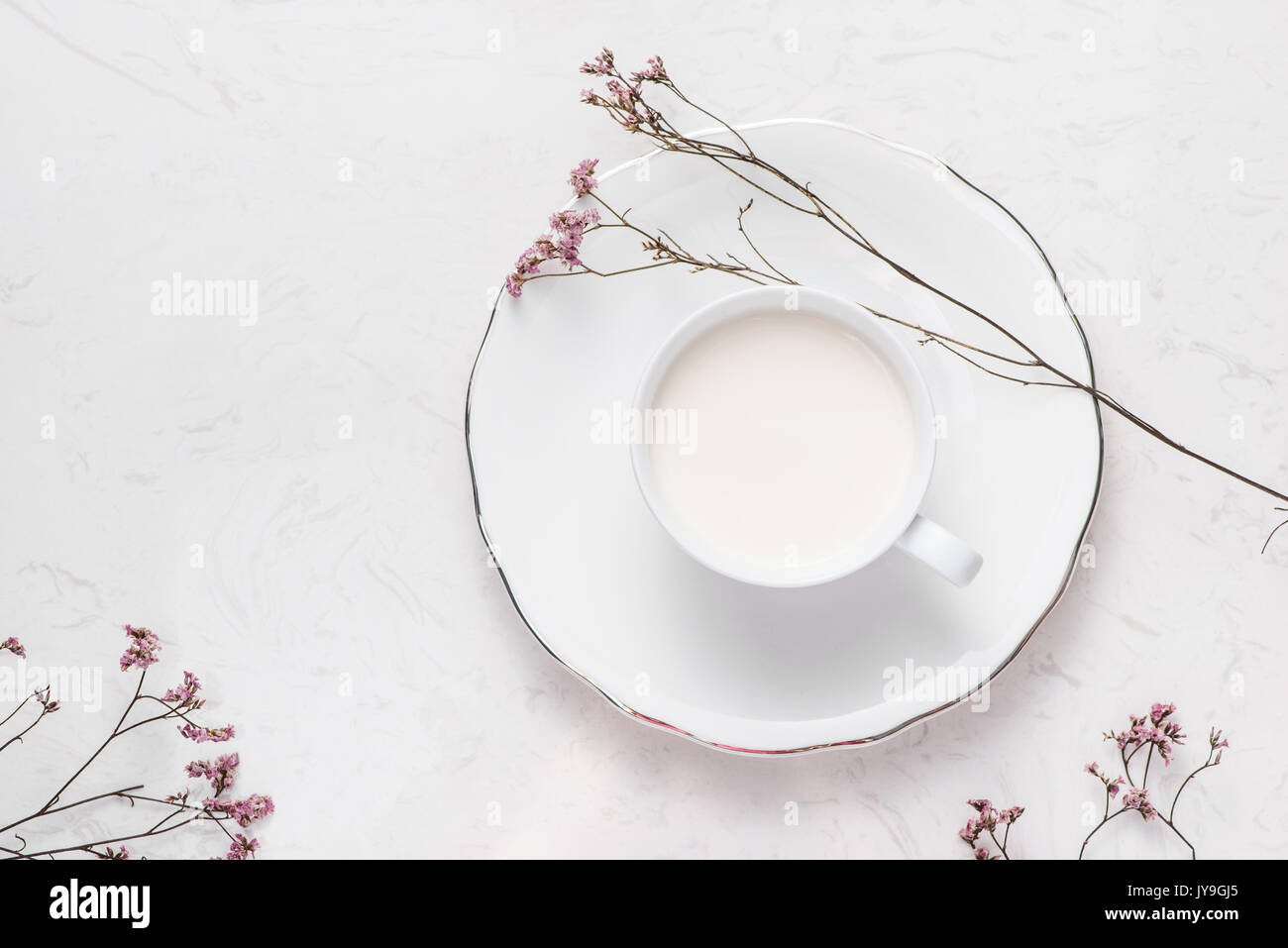 Top view pouring milk glass hi-res stock photography and images - Alamy