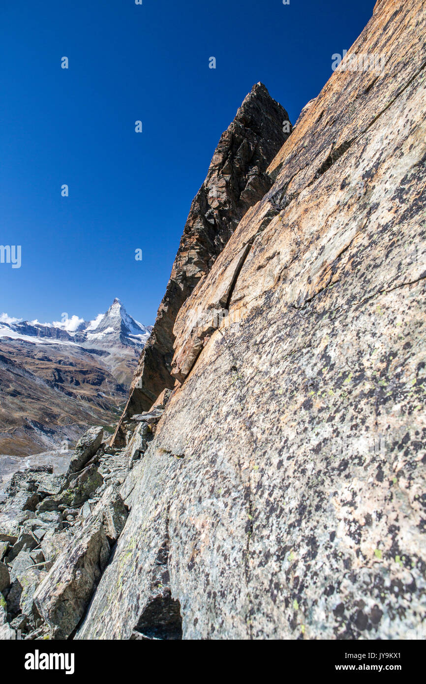 A look at the Matterhorn. Zermatt Canton of Valais Pennine Alps ...