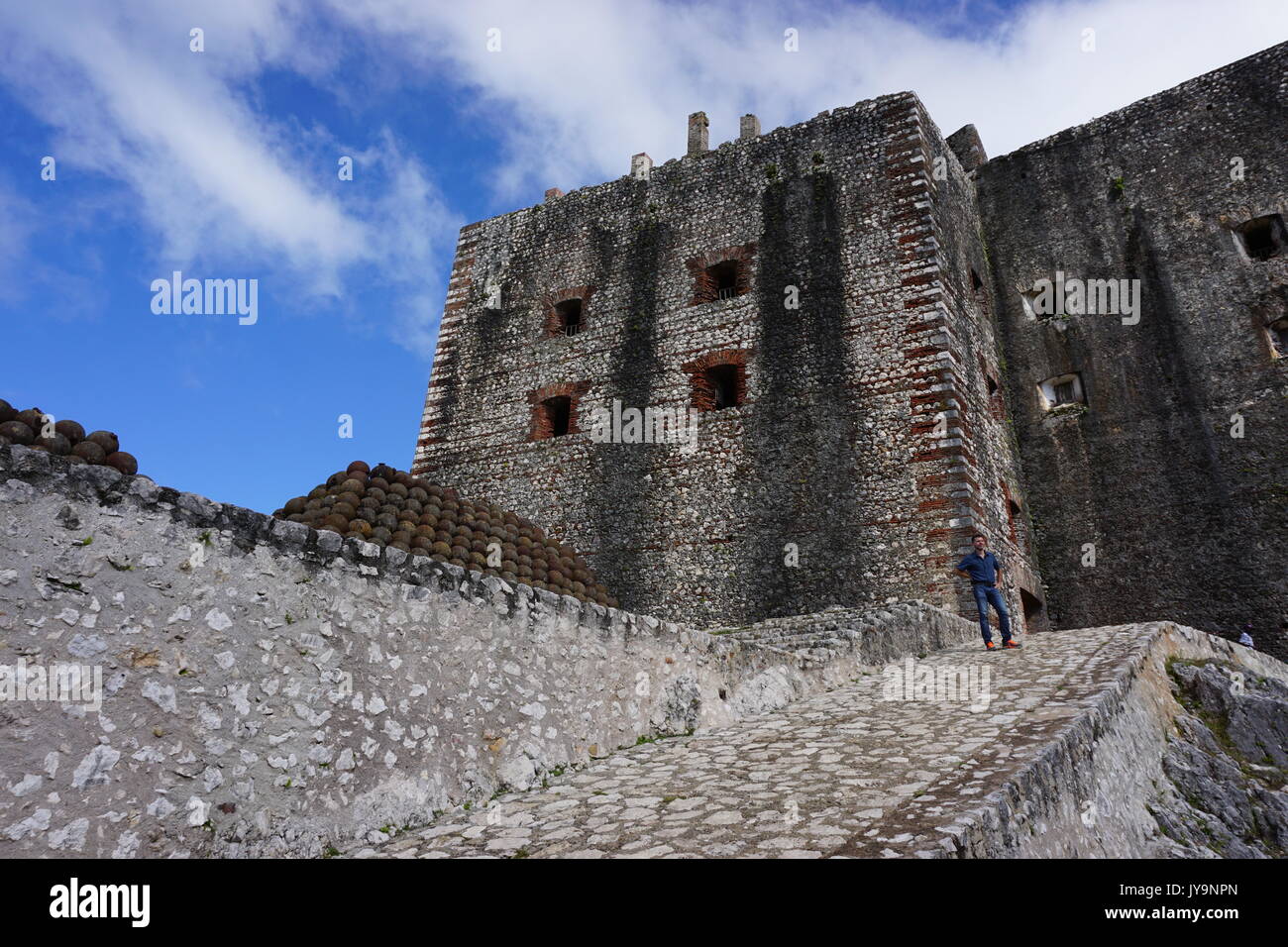 Outside of the entrance to the Citadelle fortress in Haiti Stock Photo ...