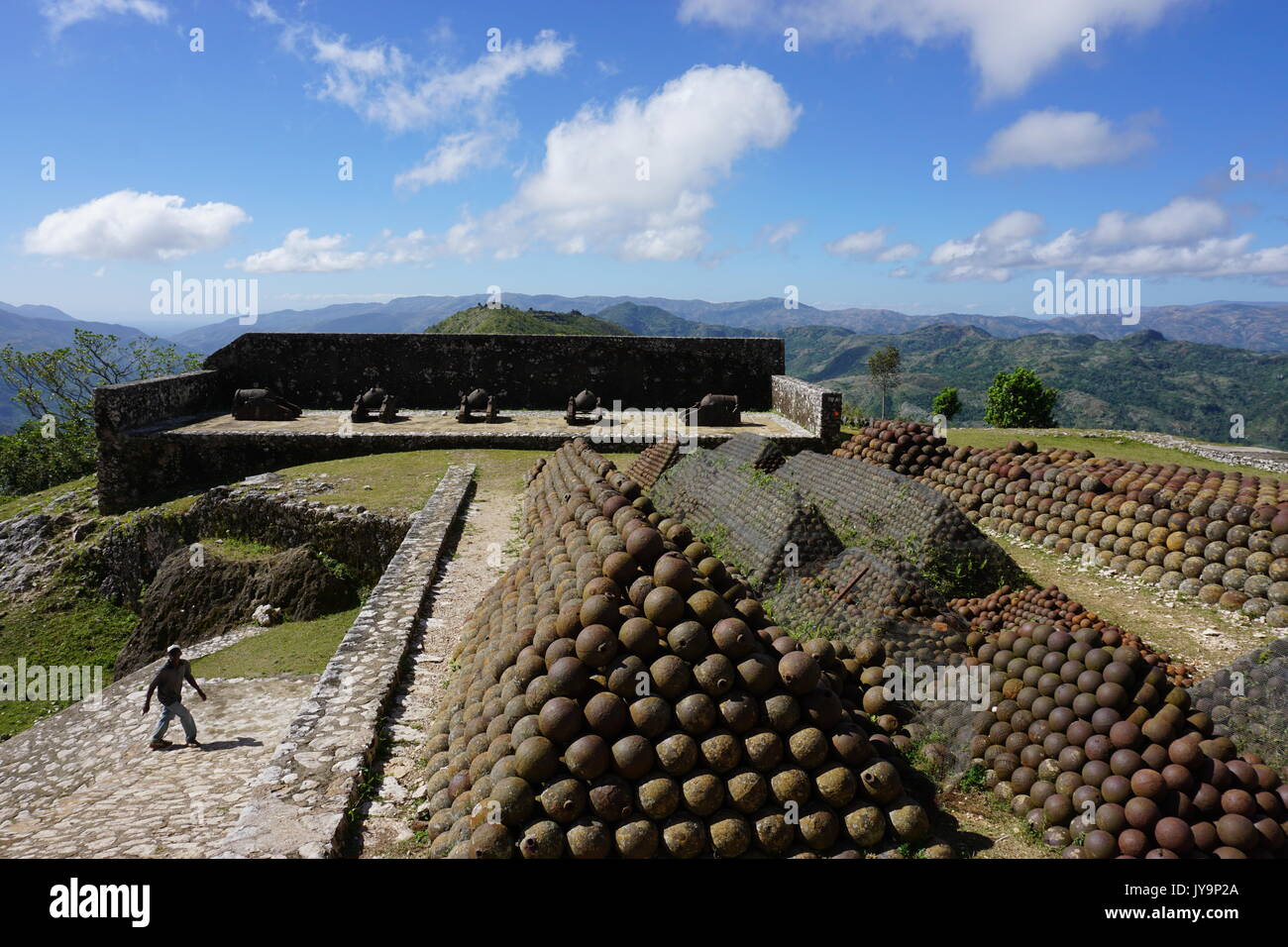 Cannonballs and mortars outside of Citadelle fortress in Haiti Stock ...