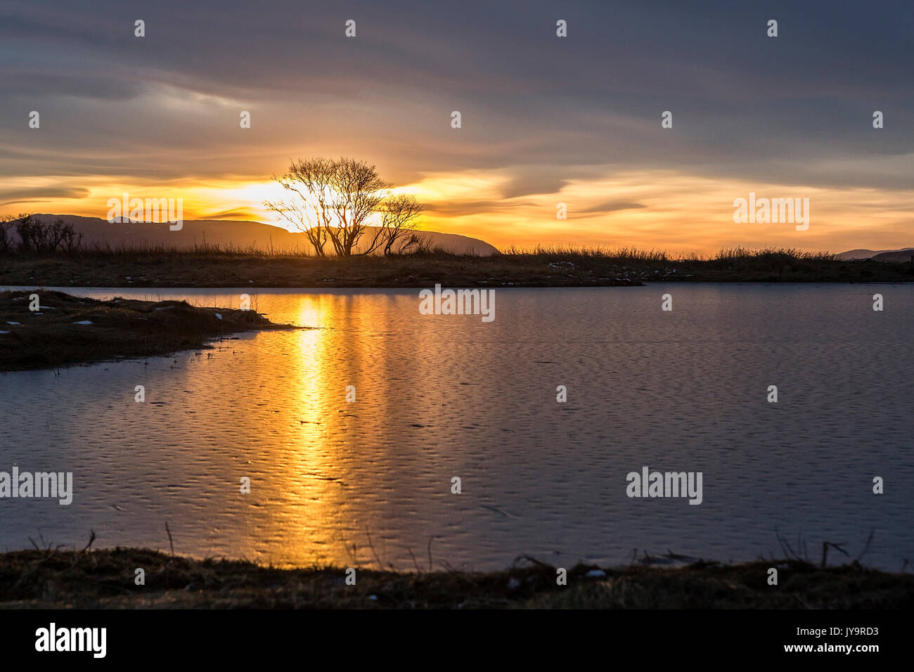 The colors of dawn Ørland Brekstad Trøndelag Norway Europe Stock Photo ...