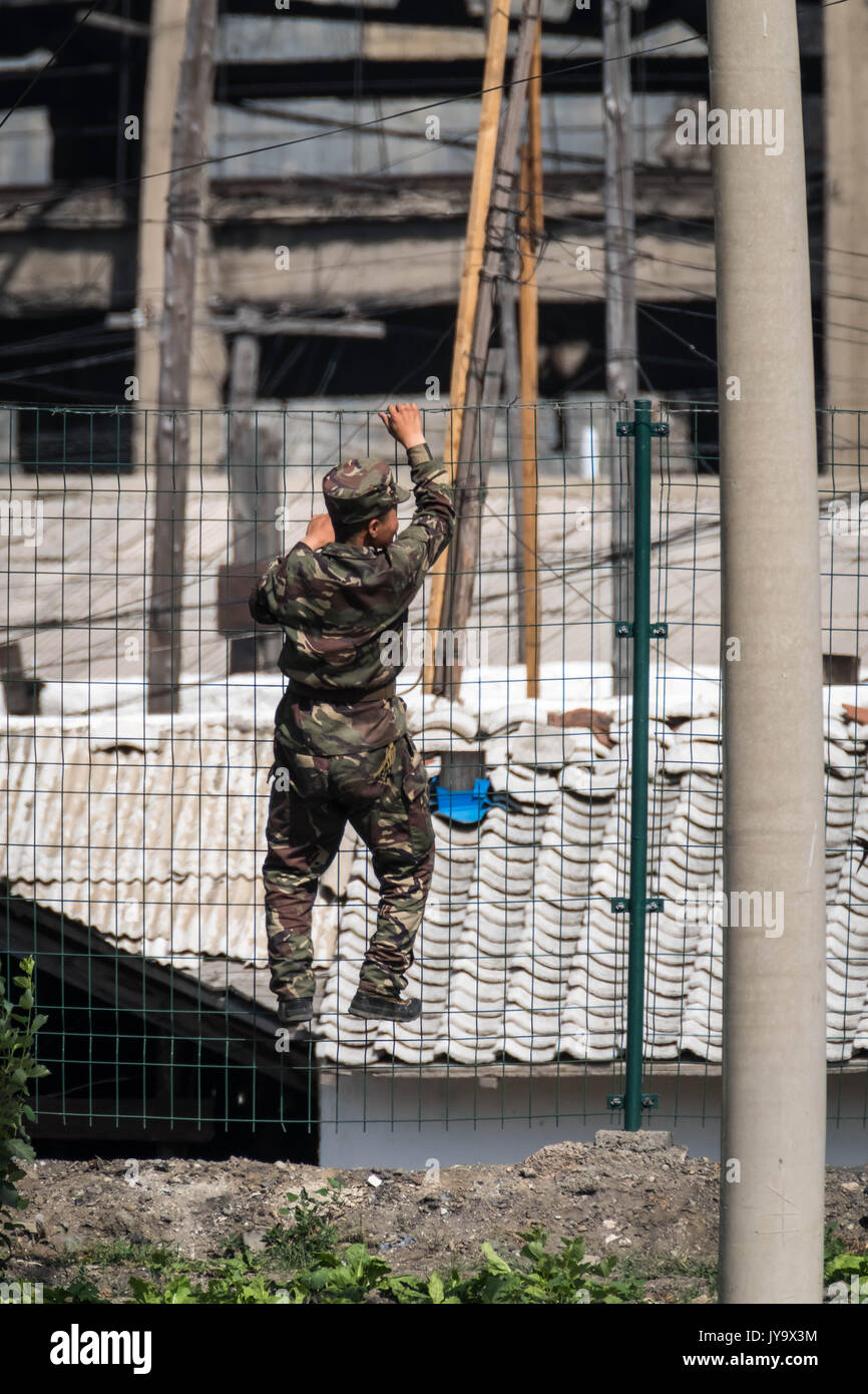 Hyesan, Ryanggang province, North Korea – August 7, 2017: Soldiers ...
