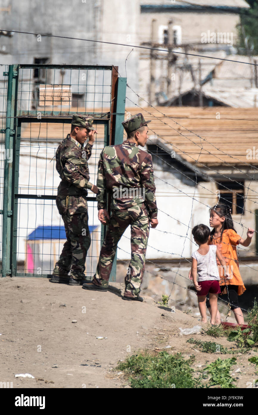 Hyesan, Ryanggang province, North Korea – August 7, 2017: Soldiers ...
