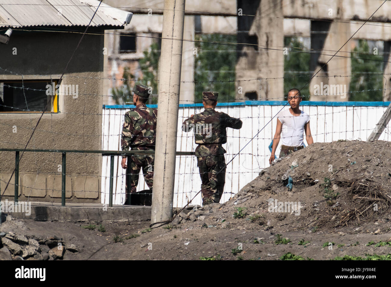 Hyesan, Ryanggang province, North Korea – August 7, 2017: Soldiers ...