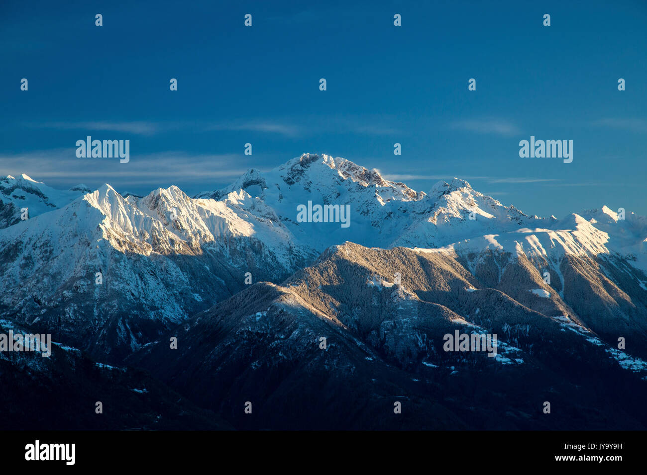 Snowy peaks and Mount Disgrazia in the background Olano Gerola Valley ...