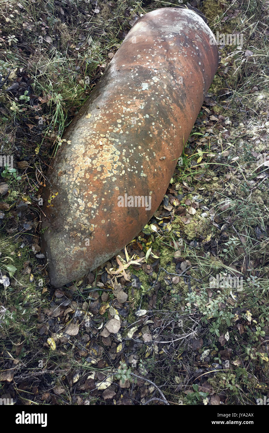 large aerial bomb during the Second world war Stock Photo - Alamy