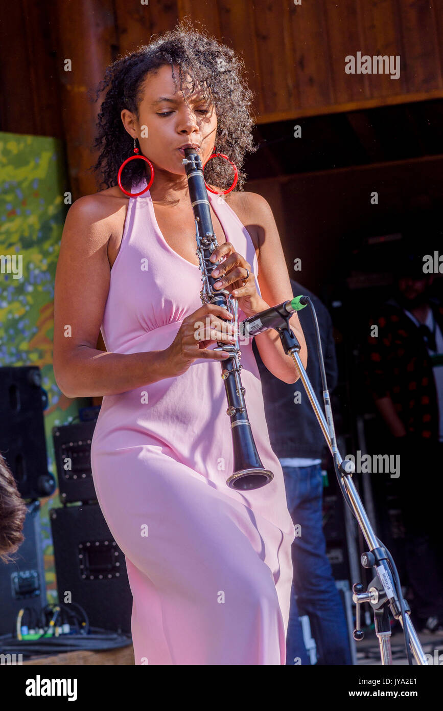 Allison Russell of The Birds of Chicago performs at Canmore Folk Music ...