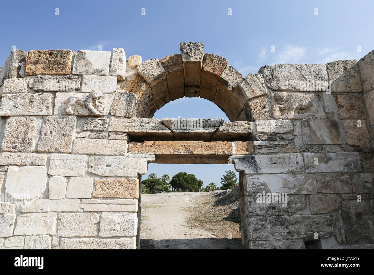 Gate of Hierapolis Ancient City, Pamukkale, Turkey Stock Photo - Alamy