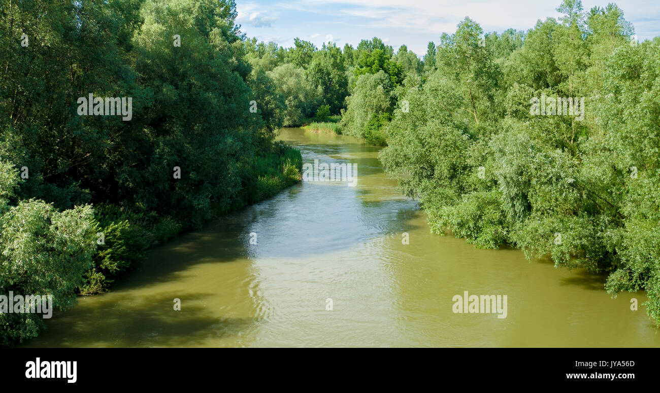 Aerial view branching river hi-res stock photography and images - Alamy