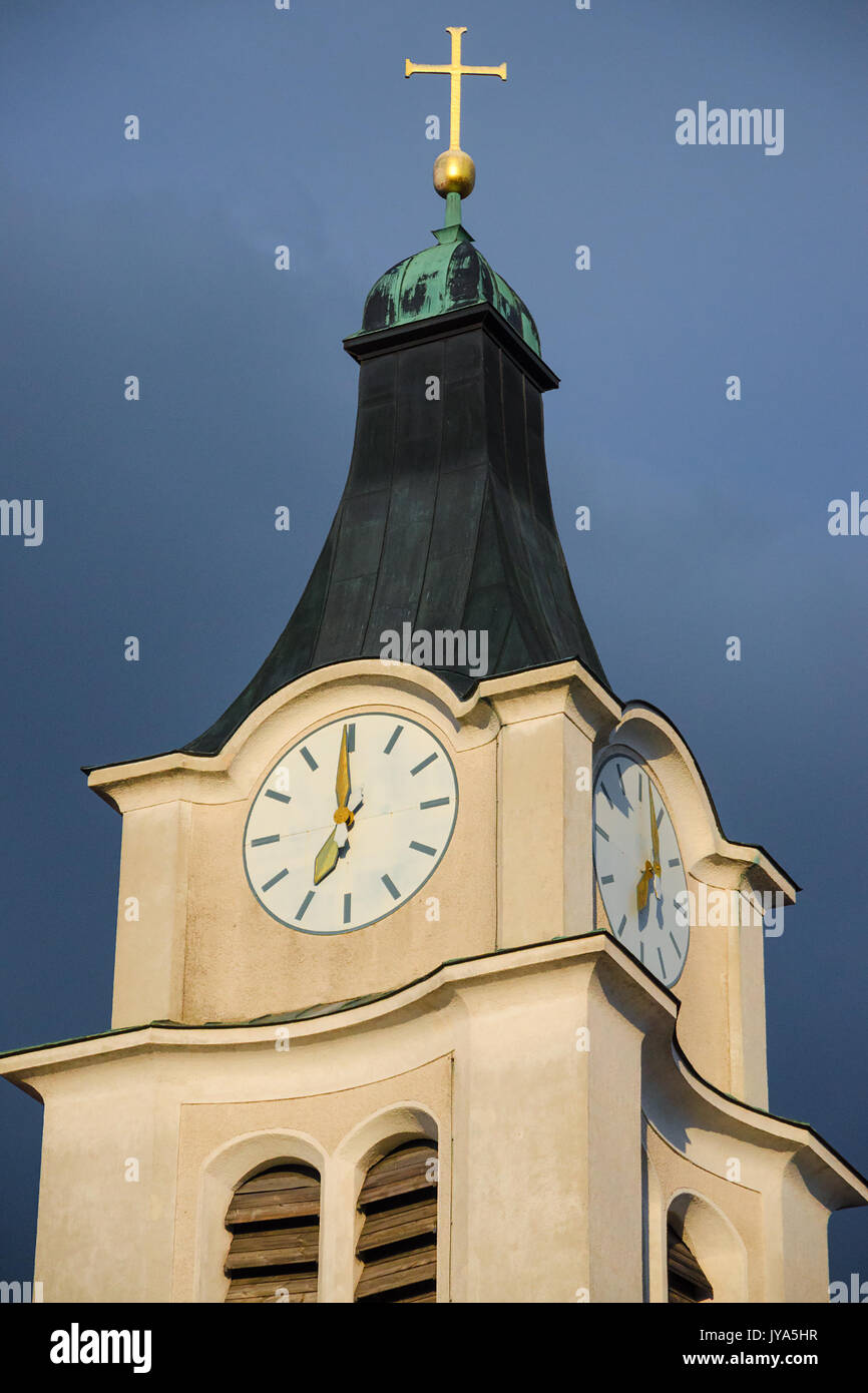 Golden christian cross on bell hi-res stock photography and images - Alamy