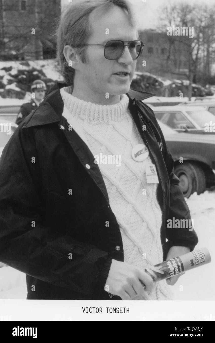 Victor Tomseth, eventual United States ambassador to Laos, stands ...