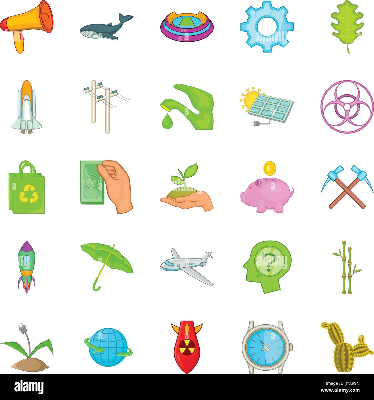 Eco care icons set, cartoon style Stock Vector Image & Art - Alamy