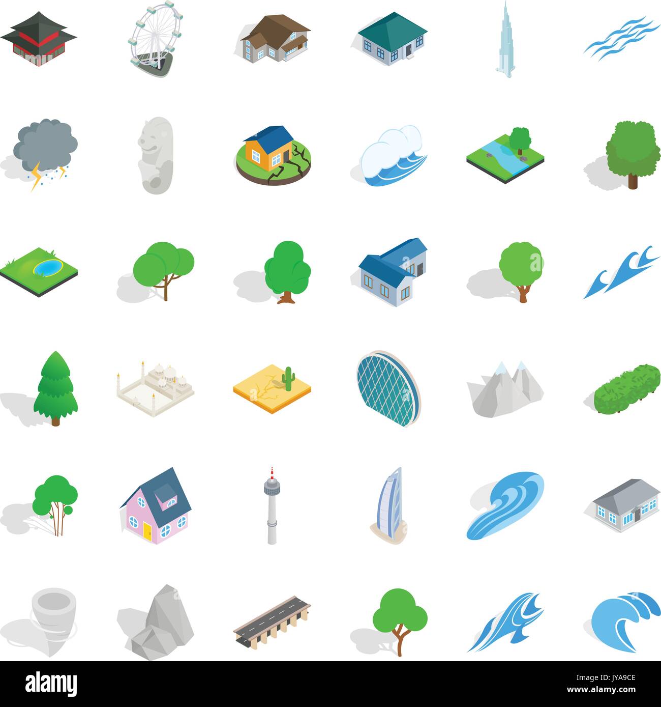 Water element icons set, isometric style Stock Vector Image & Art - Alamy