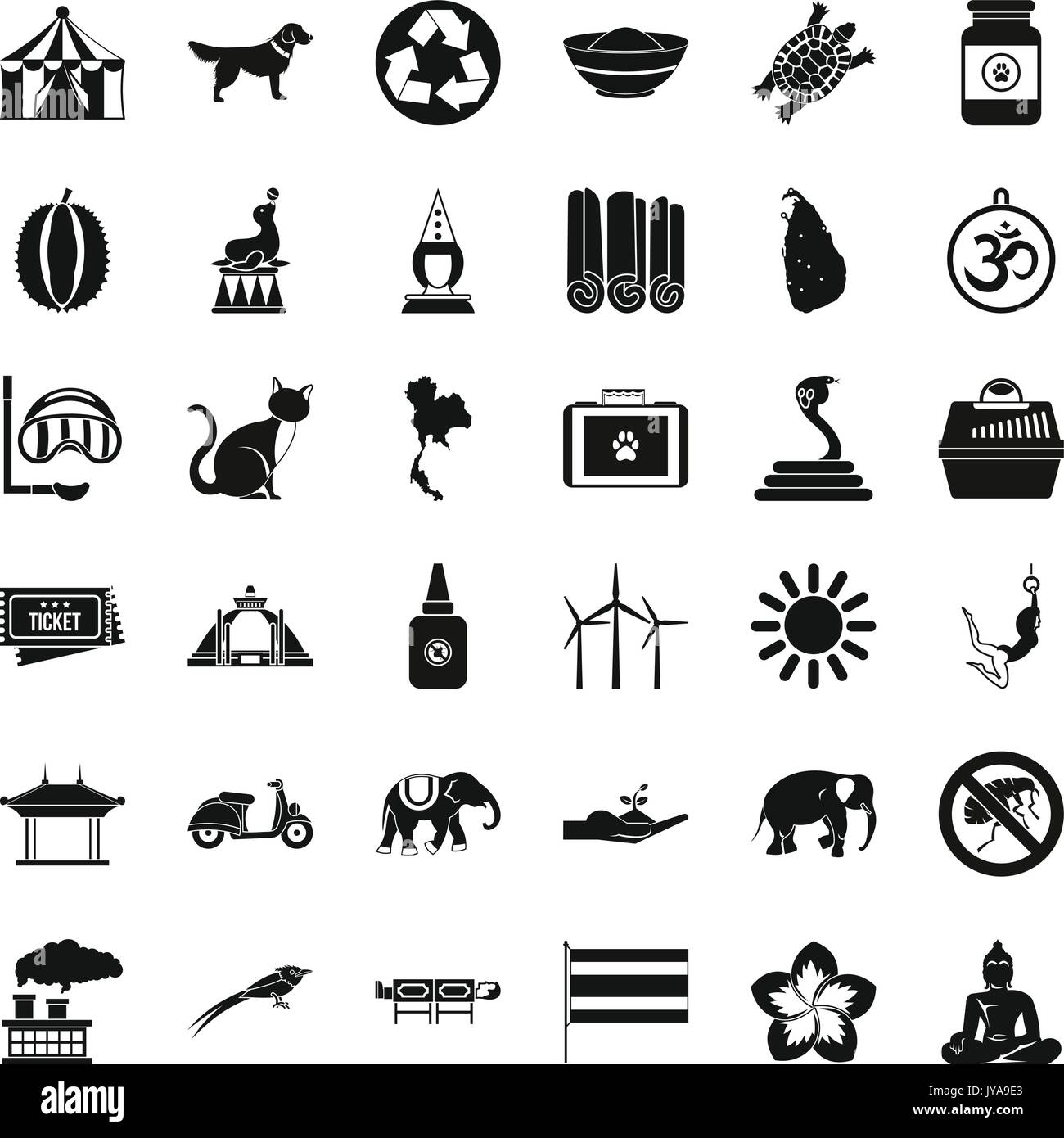 Elephant pagoda Stock Vector Images - Alamy