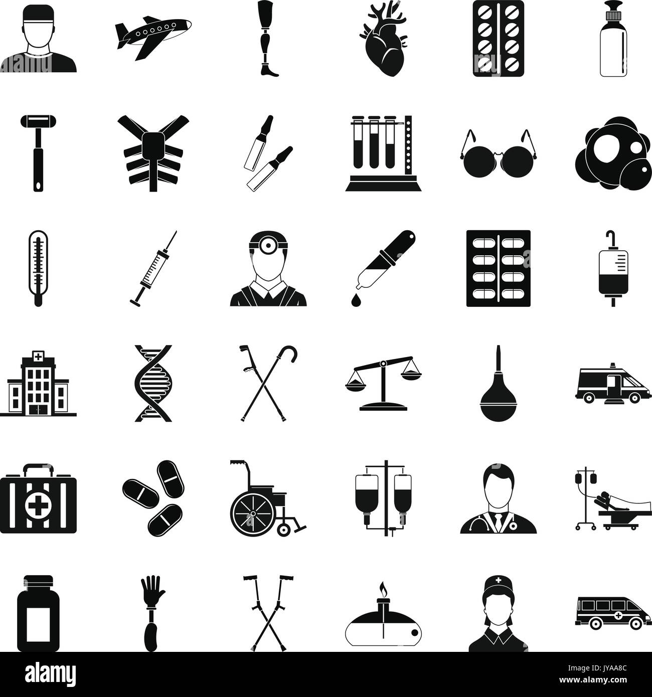 Fast aid icons set, simple style Stock Vector Image & Art - Alamy