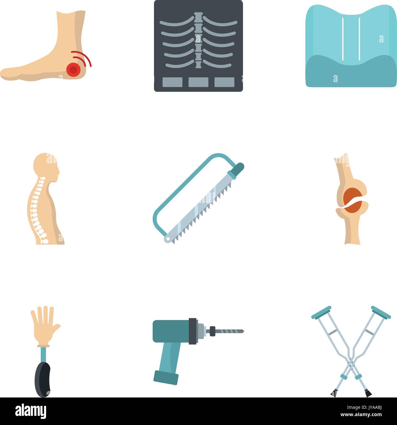Orthopedic surgery icon set, flat style Stock Vector Image & Art - Alamy