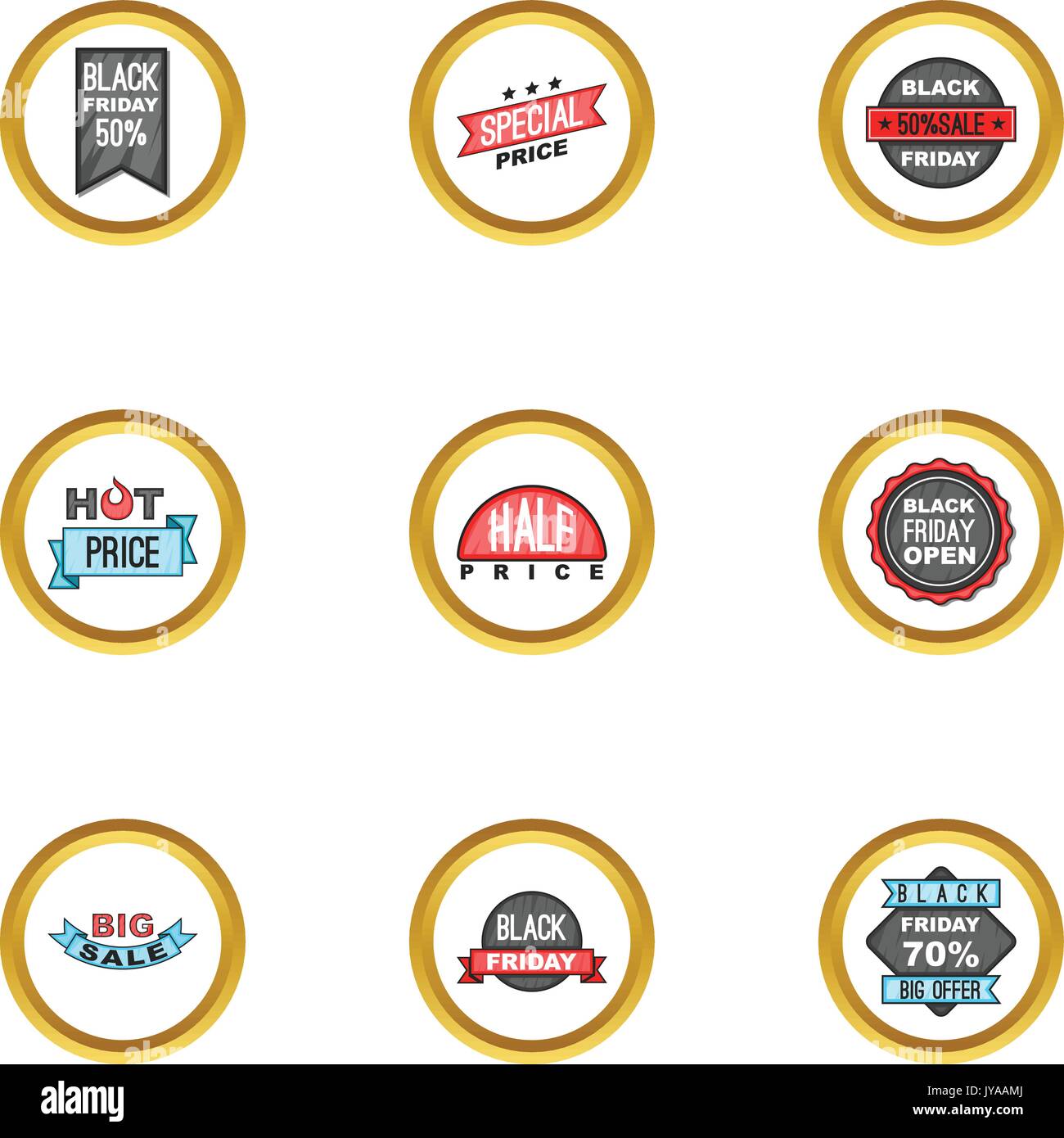 Sale icons set, cartoon style Stock Vector Image & Art - Alamy