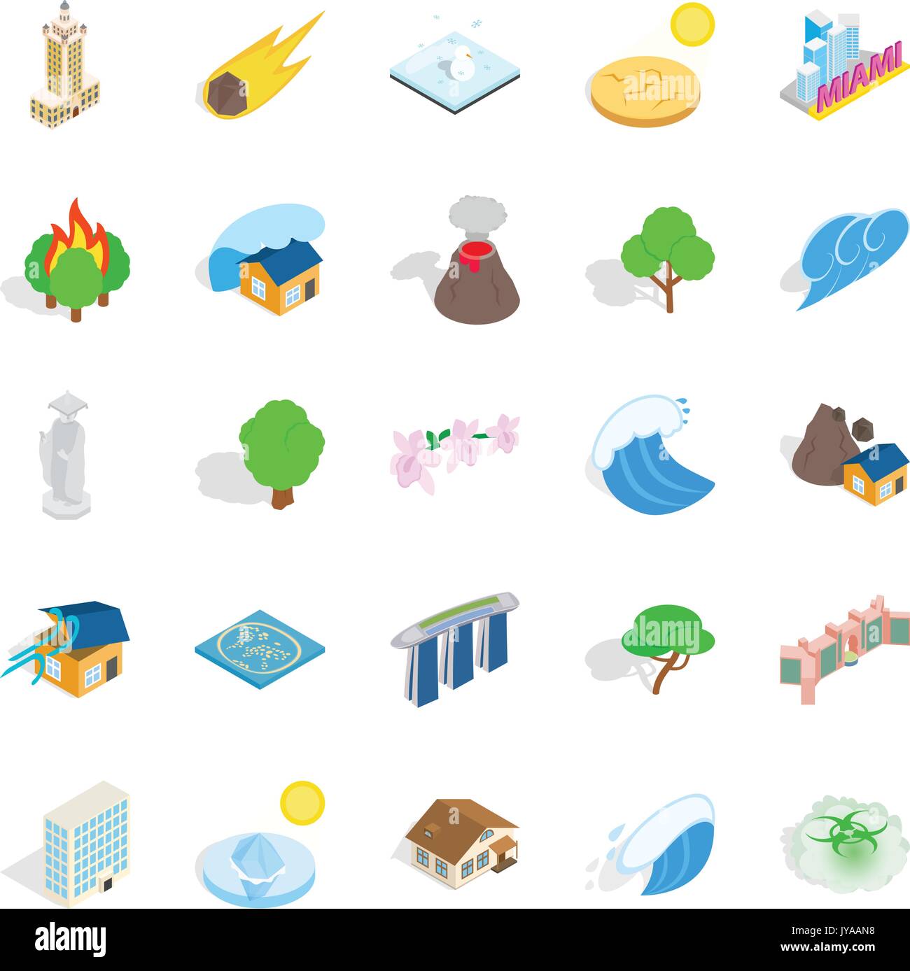 Elements icons set, cartoon style Stock Vector Image & Art - Alamy
