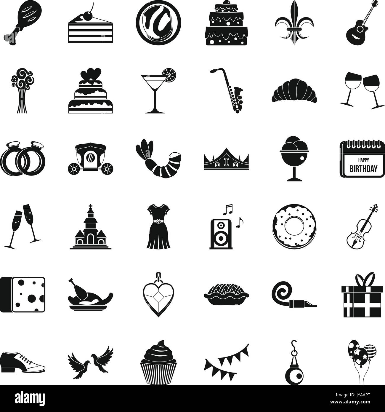 Love banquet icons set, simple style Stock Vector Image & Art - Alamy