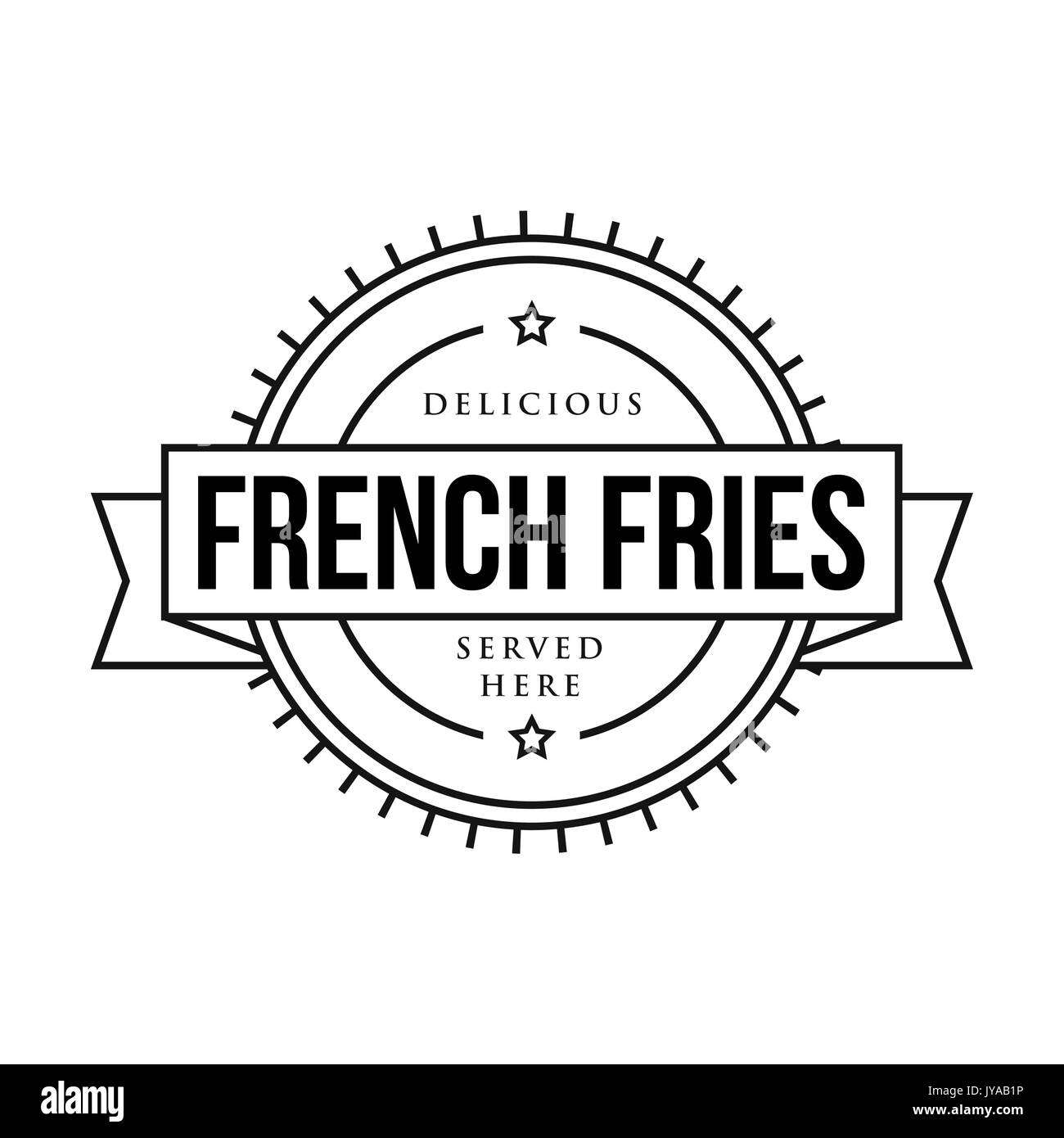 French fries vintage sign stamp vector Stock Vector Image & Art - Alamy