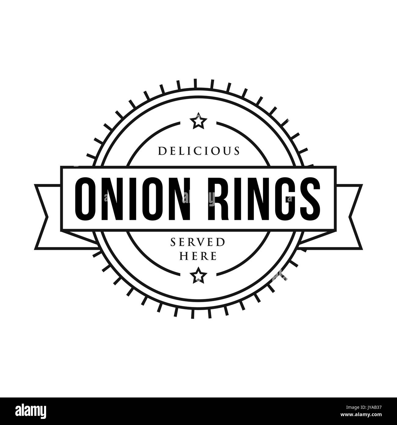 Onion rings vintage stamp sign vector Stock Vector Image & Art - Alamy
