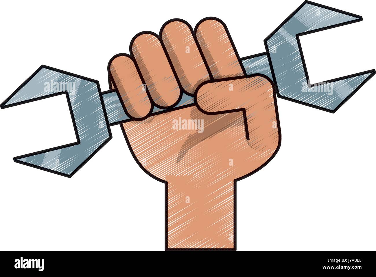 Hand with tool Stock Vector Image & Art - Alamy