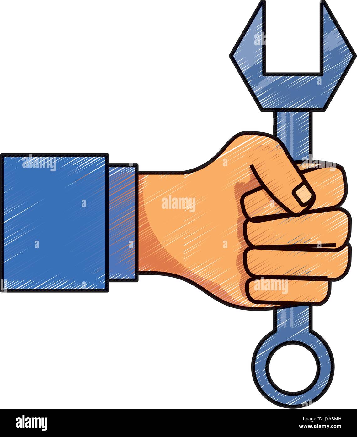 Hand with tool Stock Vector Image & Art - Alamy