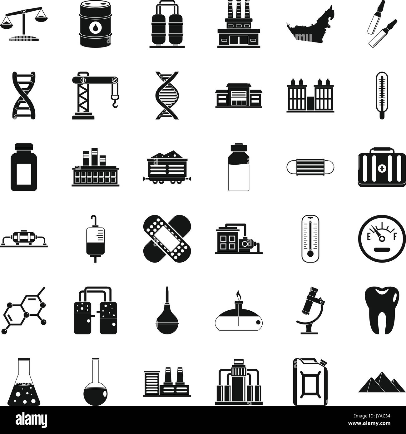 Chemical barrel icons set, simple style Stock Vector Image & Art - Alamy