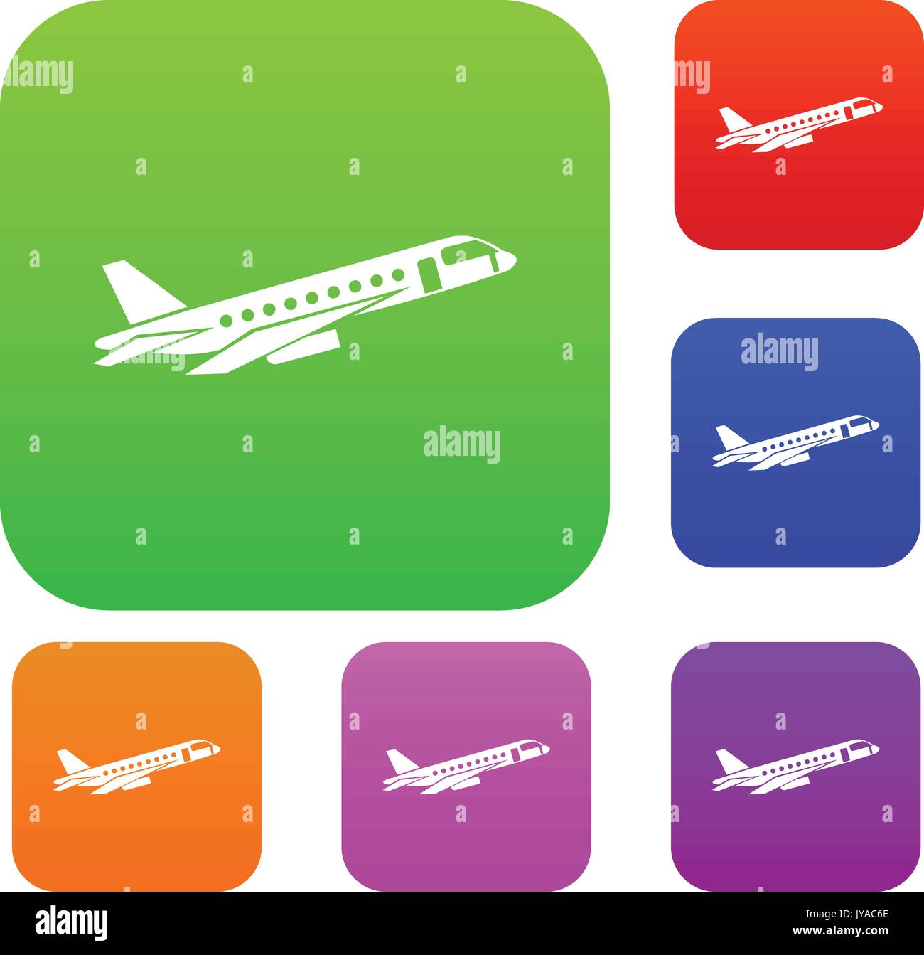 Airplane taking off set collection Stock Vector Image & Art - Alamy