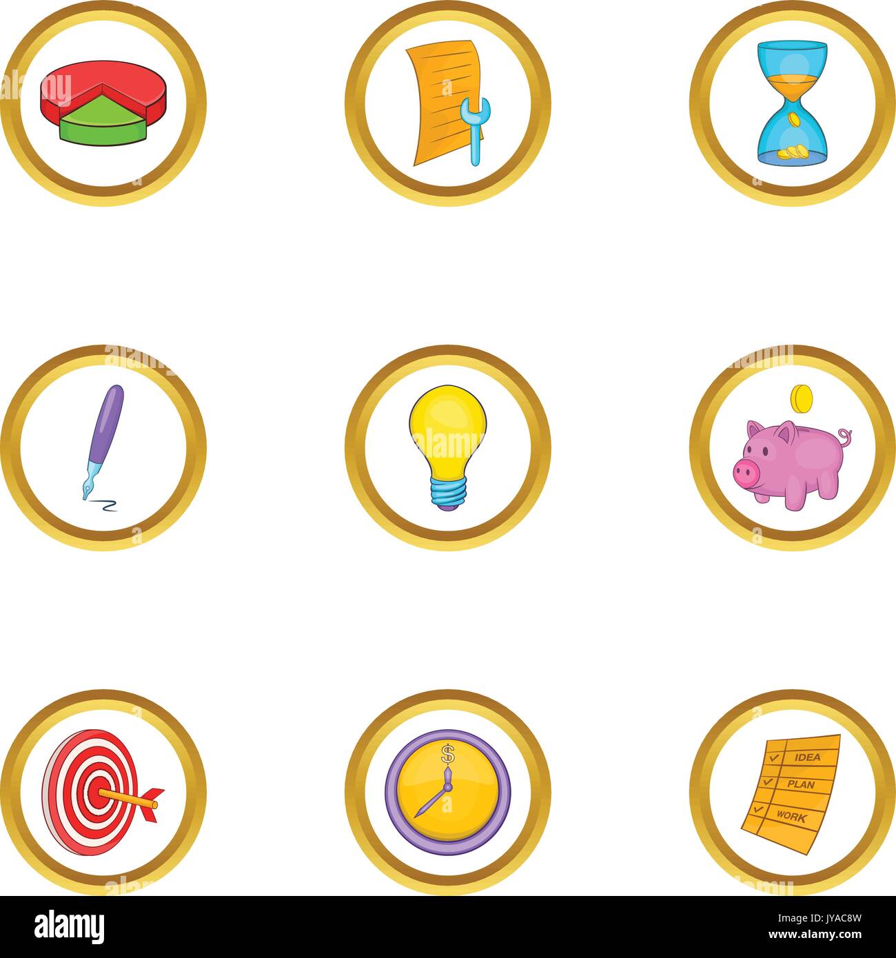 Marketing icon set, cartoon style Stock Vector Image & Art - Alamy