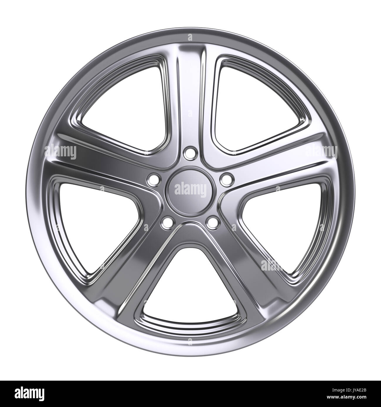 Aluminum alloy wheel. 3D illustration high quality resolution. Isolated ...