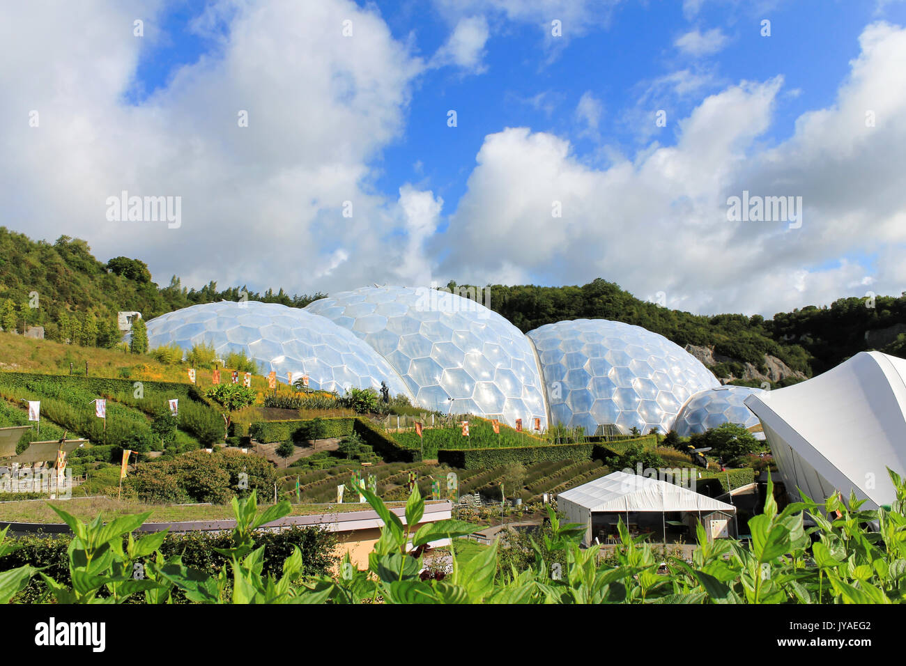 Eden Project, Cornwall, England – August 24, 2010: The world's largest ...