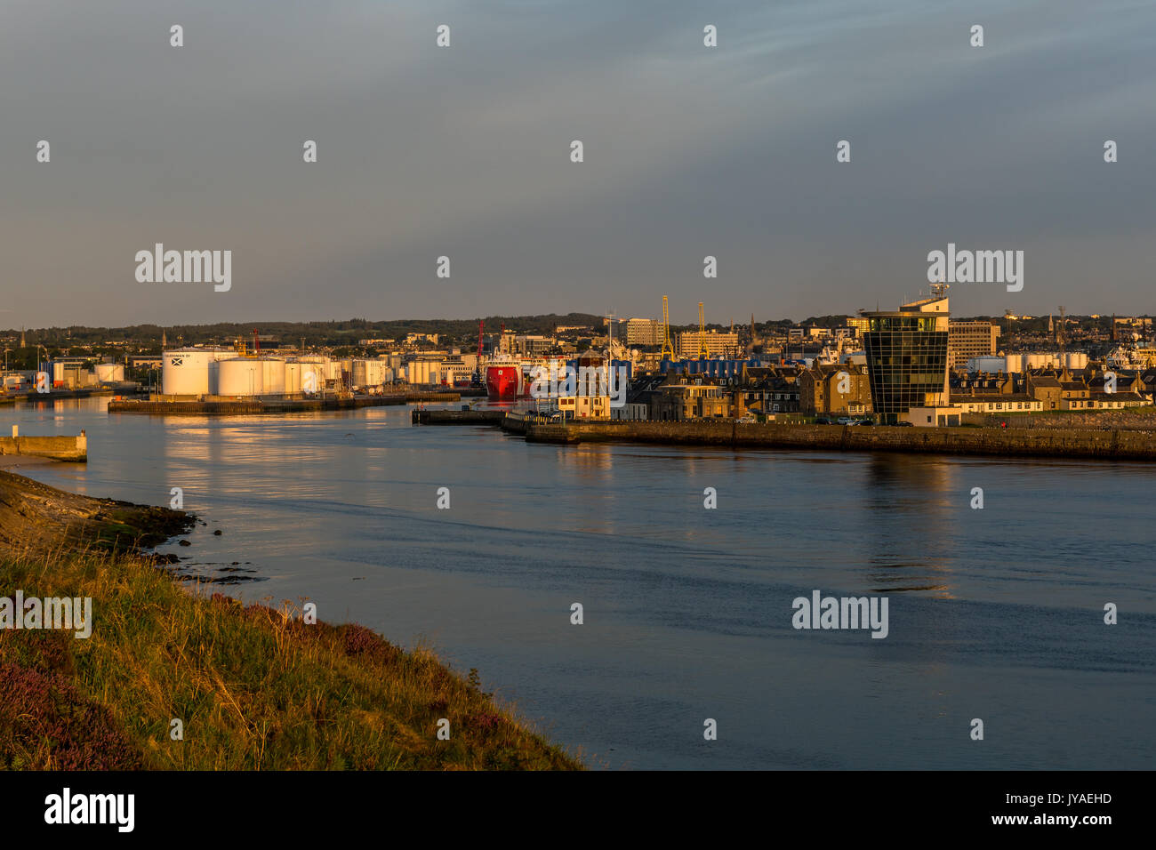 Aberdeen harbour, Scotland, United Kingdom, 16th August 2017. Aberdeen ...
