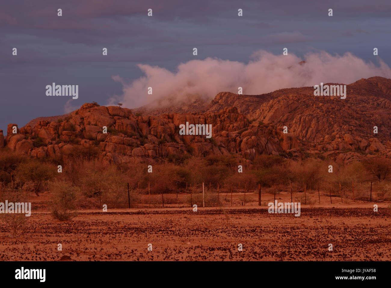 Farm Omandumba (Guest farm): Evening mood after rainstorm in the Erongo ...