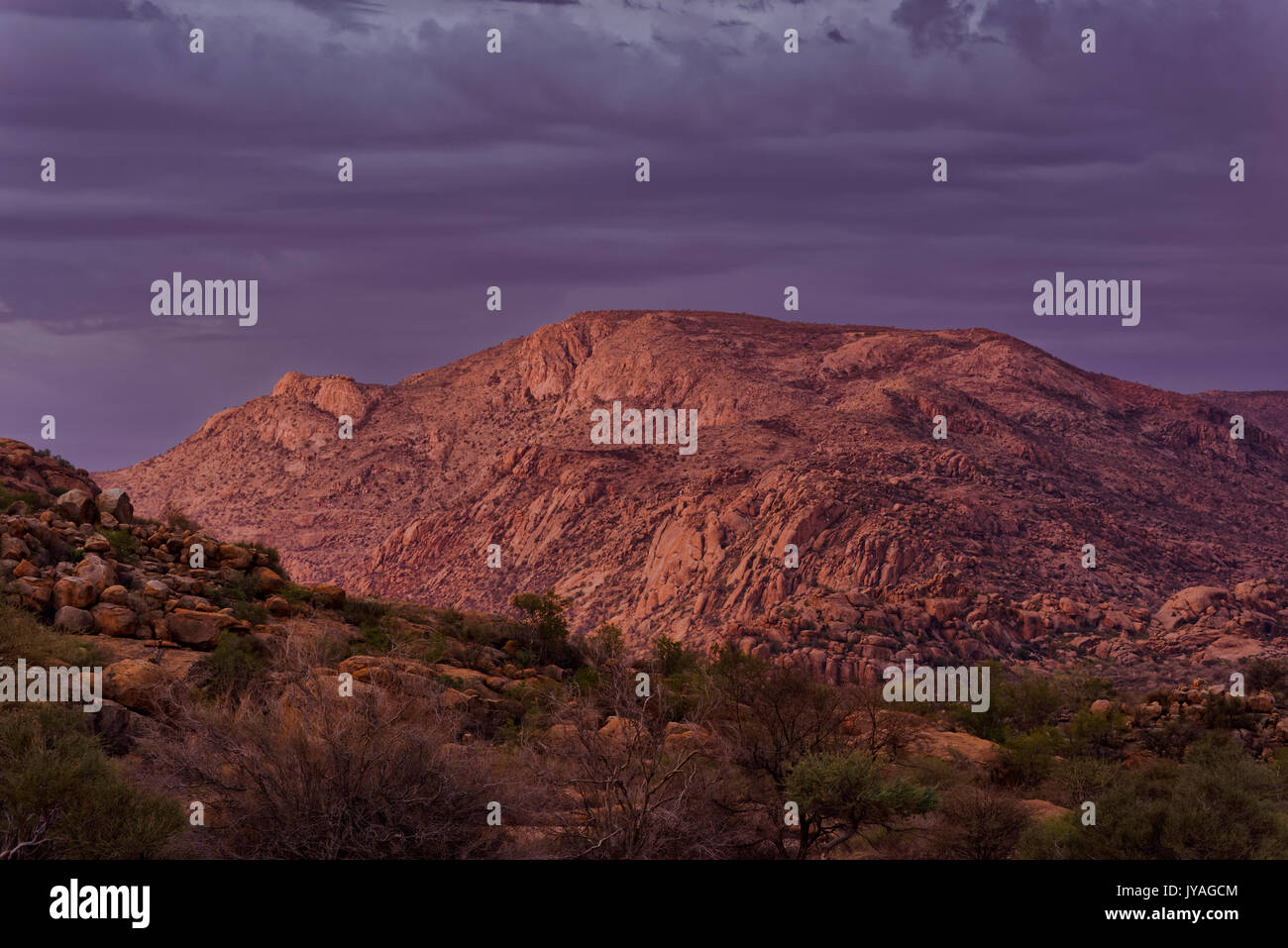 Farm Omandumba (Guest farm): Evening mood in the Erongo Mountains, just ...