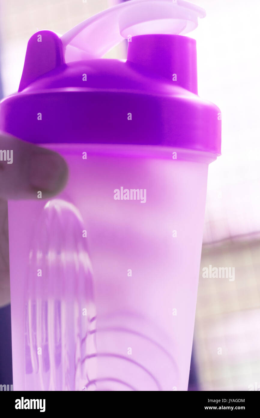 Whey protein shake shaker beaker for mixing post workout drinks in the ...