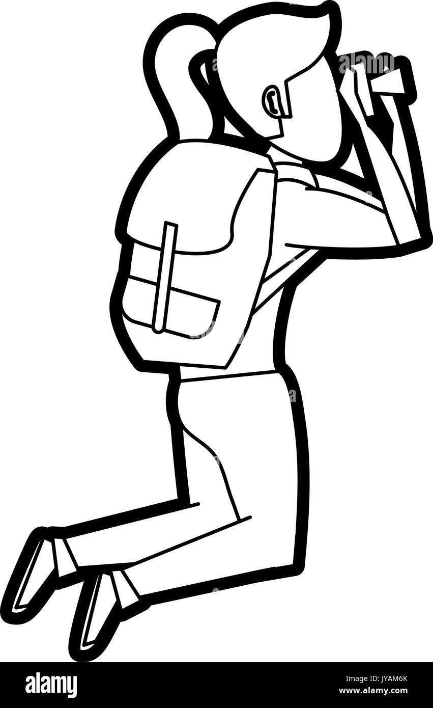 backpacker vector illustration Stock Vector Image & Art - Alamy