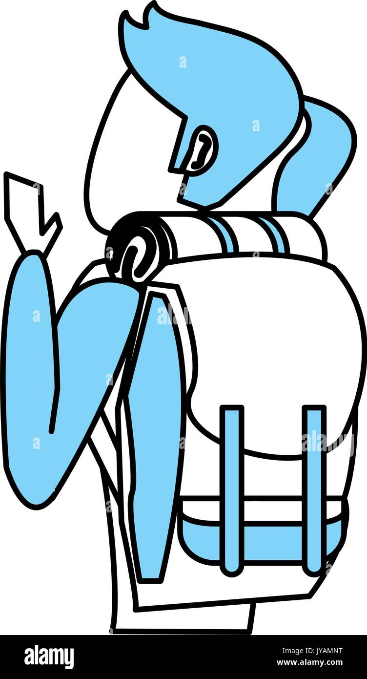 Female backpacker Stock Vector Images - Alamy