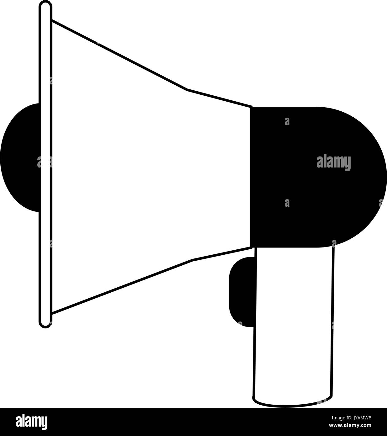 Megaphone icon vector image Black and White Stock Photos & Images - Alamy