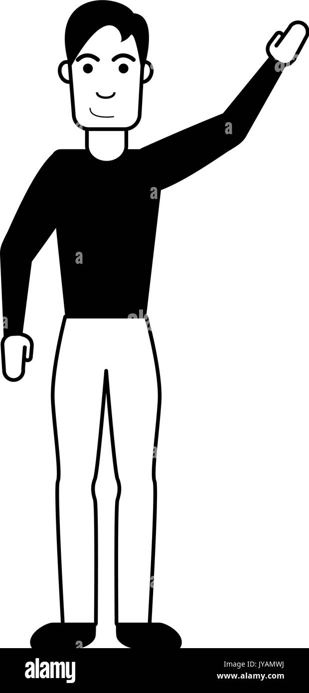 man lifting hand icon image Stock Vector Image & Art - Alamy