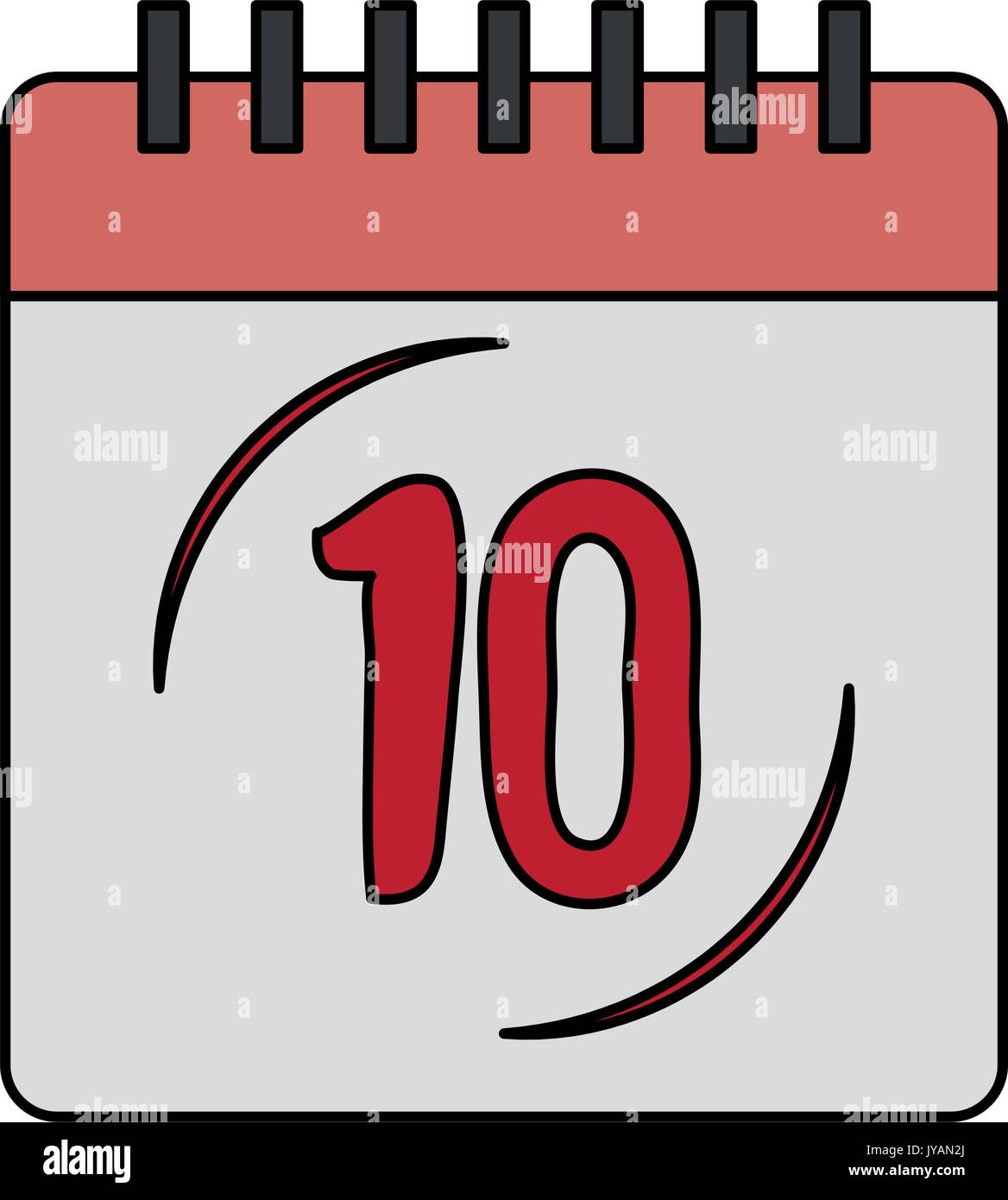 calendar 10 icon image Stock Vector Image & Art - Alamy