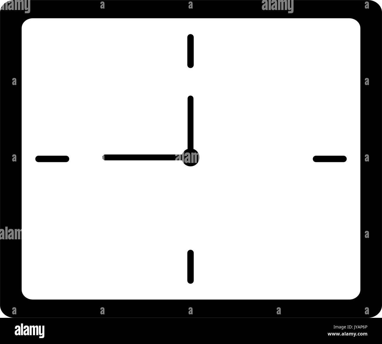 square wall clock icon image Stock Vector Image & Art - Alamy