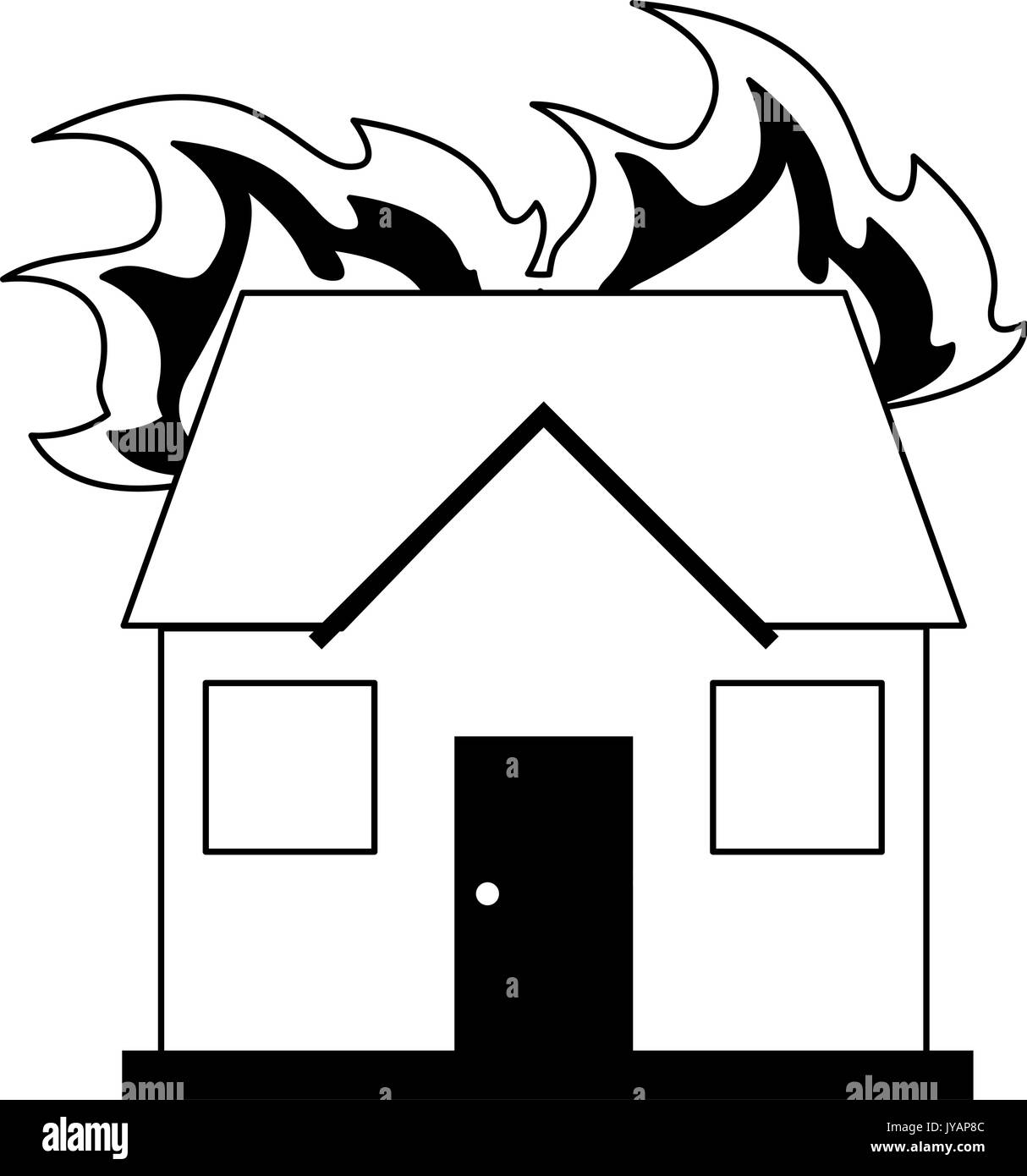 house on fire icon image Stock Vector Image & Art - Alamy
