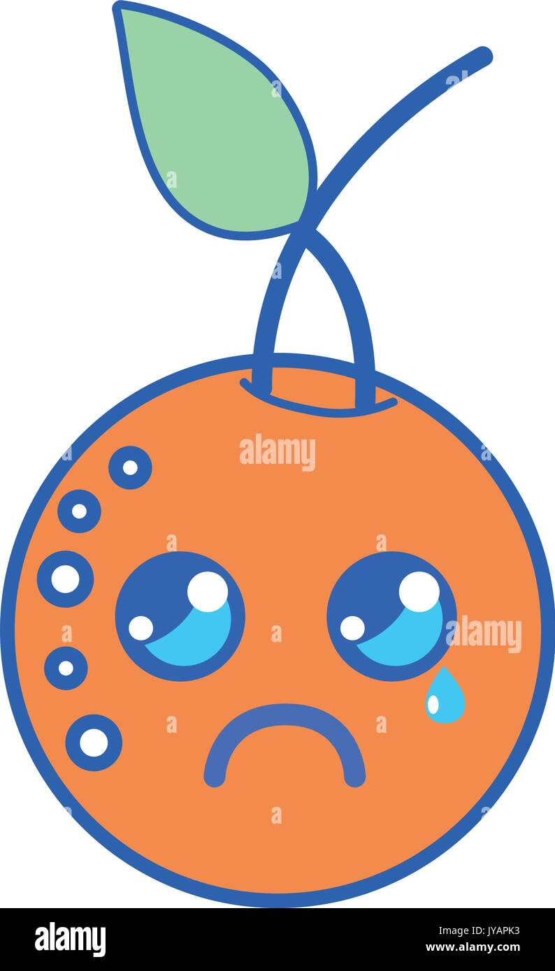 kawaii cute crying orange fruit Stock Vector Image & Art - Alamy