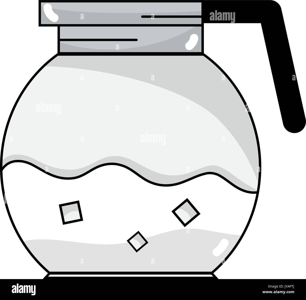 line delicious coffee in the crystal jar espresso Stock Vector Image ...