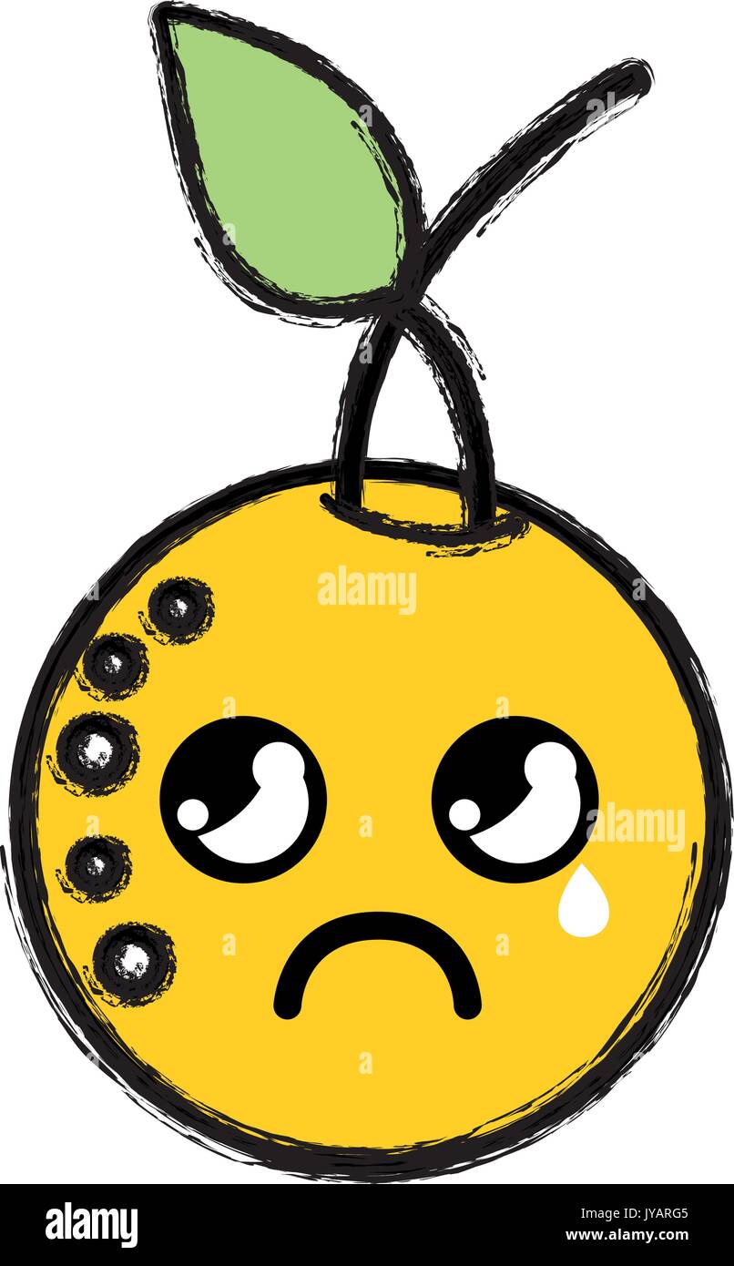 kawaii cute crying orange fruit Stock Vector Image & Art - Alamy