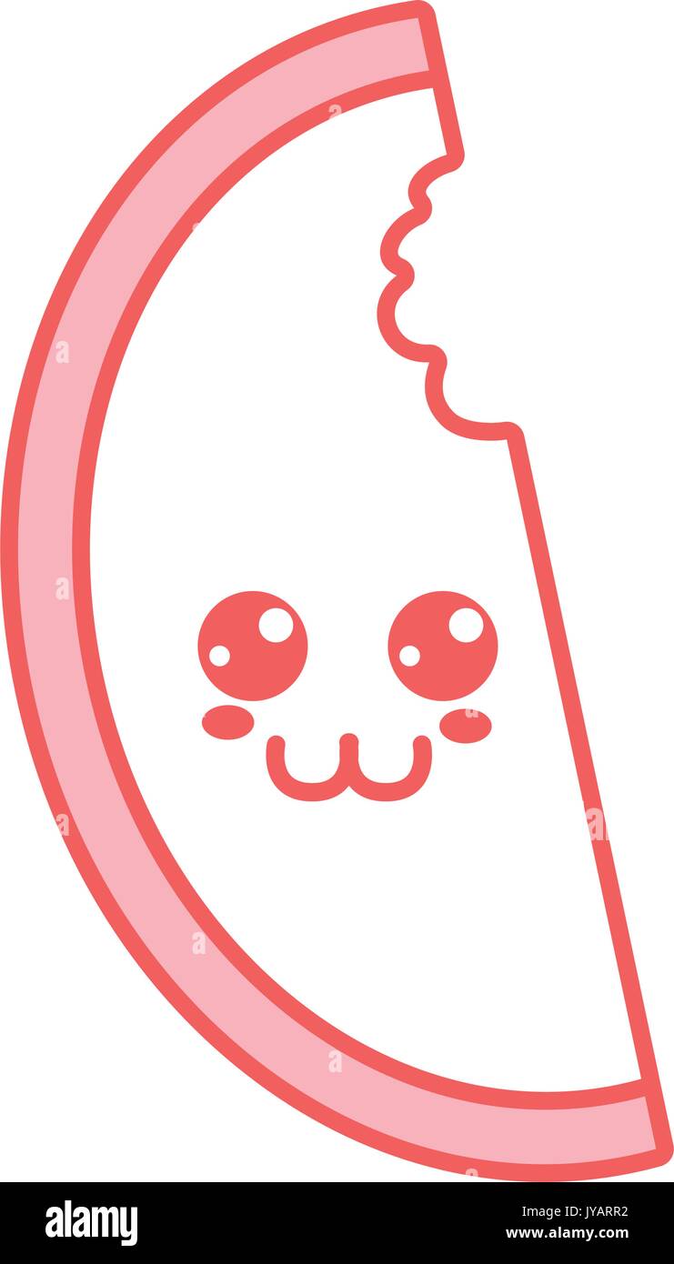 kawaii cute tender slice apple fruit Stock Vector Image & Art - Alamy