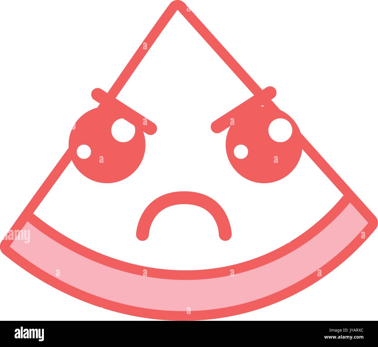 kawaii cute angry slice watermelon fruit Stock Vector Image & Art - Alamy