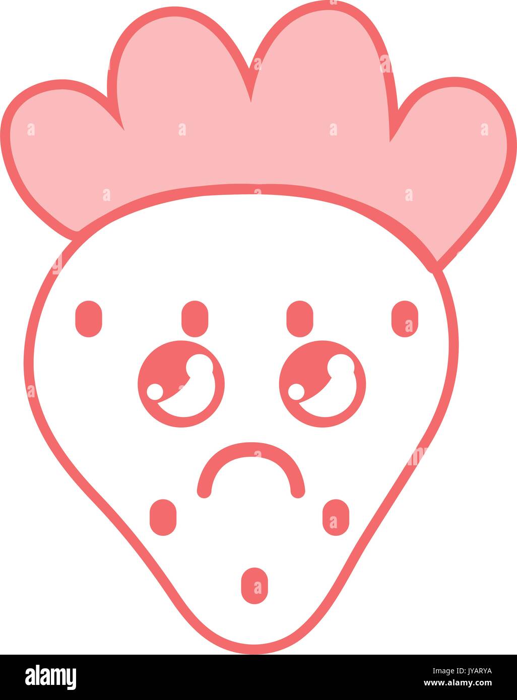 kawaii cute crying strawberry fruit Stock Vector Image & Art - Alamy